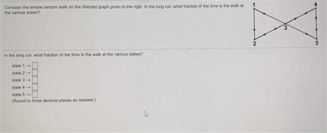 Solved Consider The Simple Random Walk On The Directed Graph Chegg