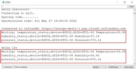 Esp32 Send Bme280 Sensor Readings To Influxdb