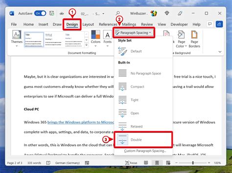 How To Double Space In Microsoft Word And Word Online WinBuzzer