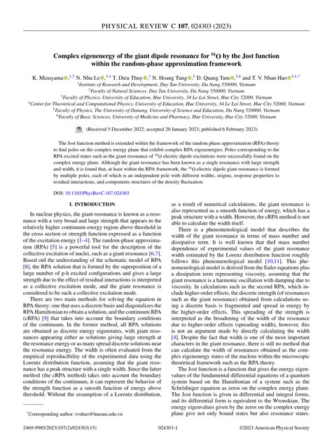 Pdf Complex Eigenenergy Of The Giant Dipole Resonance For 16o By The Jost Function Within The