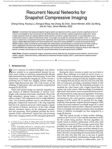 recurrent neural networks for snapshot compressive imaging pdf data