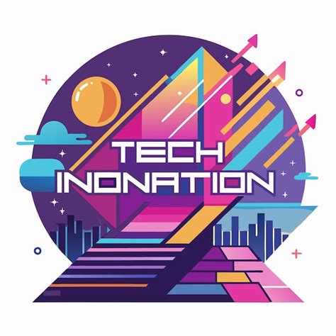 Tech Innovation Growth Geometric Graphic Premium Ai Generated Vector