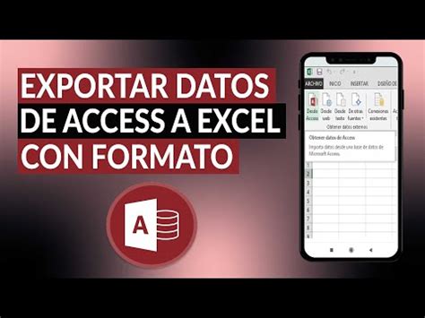 Cómo Exportar Datos de Access a Excel con Formato Fácilmente Ejemplo Mira Cómo Se Hace