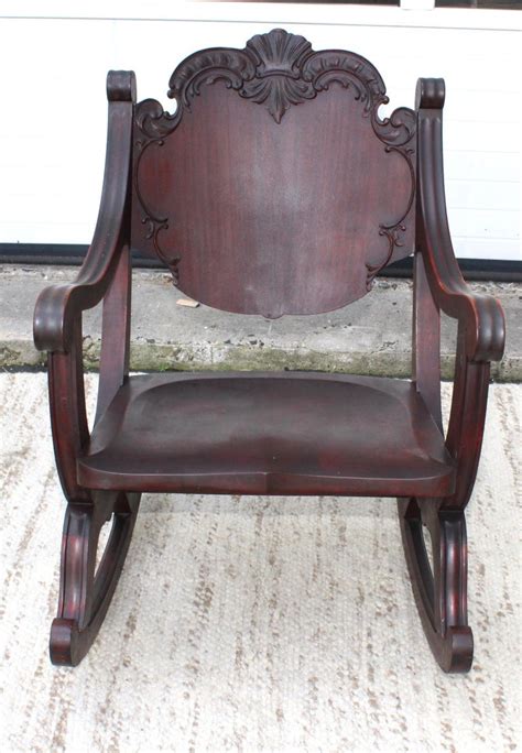 1940s Carved Mahogany Rocking Chair At 1stdibs 1940s Rocking Chair
