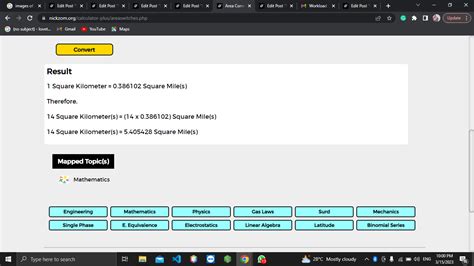 How To Convert Square Kilometers To Square Miles Area Units