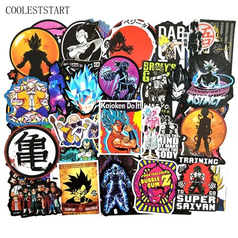 100 шт аниме Dragon Ball наклейка S Супер Saiyan Goku наклейка S Наклейка для сноуборда багажа