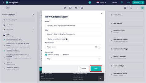 Storyblok General Purpose Content Page Management