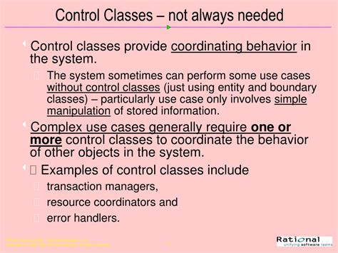 ppt control classes in use case analysis powerpoint presentation