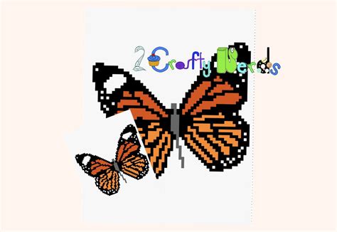 Monarch Butterfly Pattern Graph With C C Written Butterfly Graphgan Pattern Butterfly Blanket