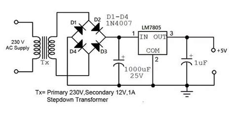 Ac Dc Adapter Circuit Diagram