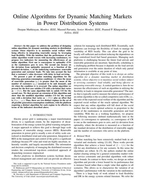 pdf online algorithms for dynamic matching markets in energy
