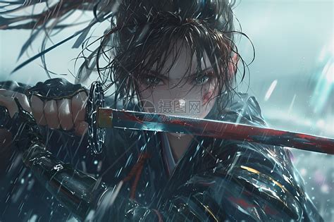 拿着剑的女子插画图片下载 正版图片601101050 摄图网