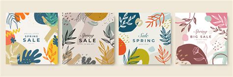 트렌디 한 봄 부활절 꽃 광장 템플릿 소셜 미디어 게시물 모바일 앱 카드 초대장 배너 디자인 및 웹 인터넷 광고에 적합합니다 0명에 대한 스톡 벡터 아트 및 기타 이미지