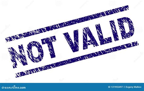 Grunge Textured Not Valid Stamp Seal Stock Vector Illustration Of