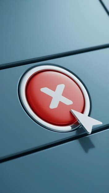 Click On Close Button Cancel Sign With Cursor Premium Ai Generated Image