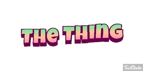 The Thing Movie Animated  Logo Designs