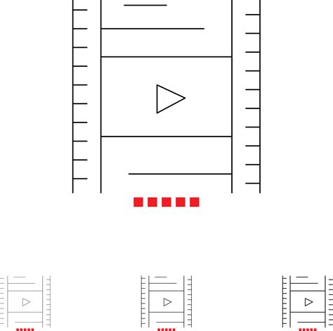Video Lesson Film Education Bold And Thin Black Line Icon Set 13157519