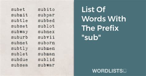 List Of Words With The Prefix Dys