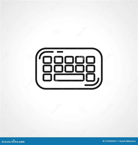 Keyboard Line And Glyph Icon Computer Keypad Vector Illustration Isolated On White Pc Key