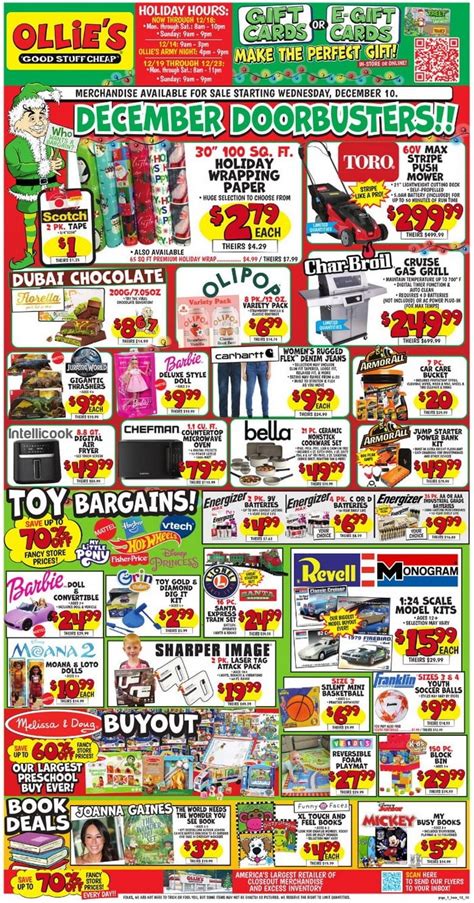 Ollies Weekly Ad Dec 10 Dec 17 2025 Christmas Promotion Included