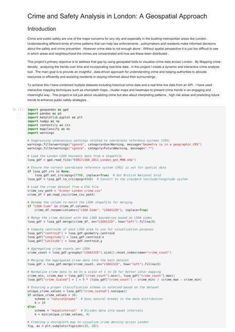 Pdf Crime And Safety Analysis In London A Geospatial Approach