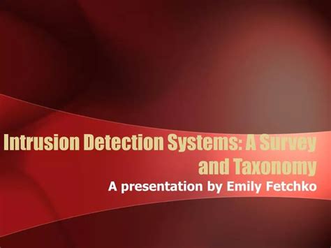 Ppt Intrusion Detection Systems A Survey And Taxonomy Powerpoint Presentation Id 241736