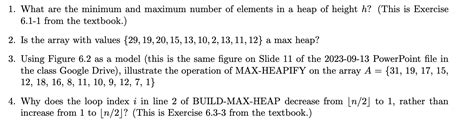 Solved What Are The Minimum And Maximum Number Of Chegg