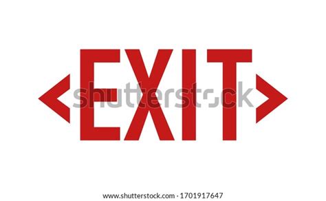 Vector Red Exit Sign Left Right Stock Vector Royalty Free Shutterstock