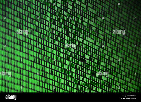 an image of a binary code made up of a set of green digits on a black