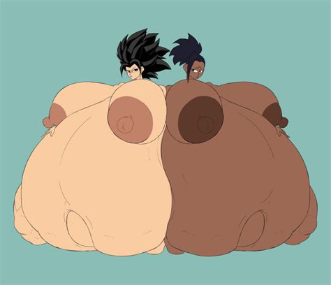 Rule 34 2girls Breasts Caulifla Dragon Ball Hyper Breasts Hyper