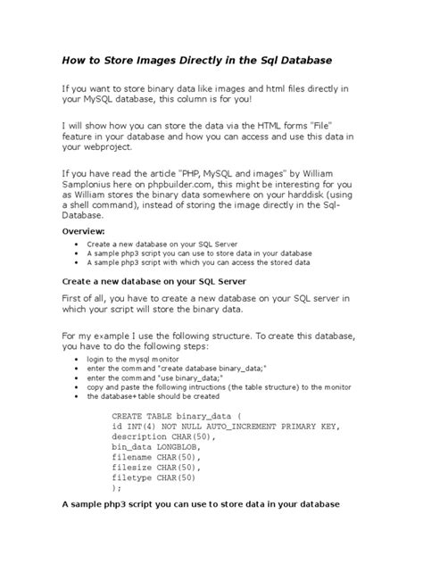 Binary Data Store Pdf Php File Format