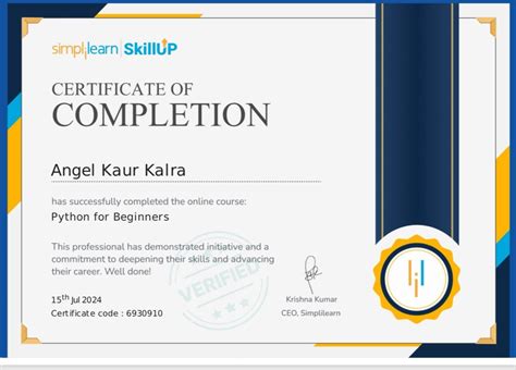 finished python course python coding programming techskills angel kaur kalra posted on