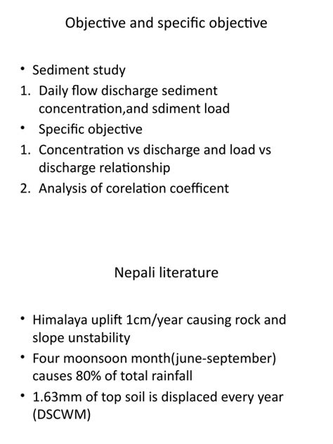 Objective And Specific Objective Pdf Sediment Particle Size