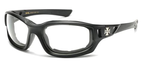 Choppers Padded Motorcycle Glasses For Bikers Clear