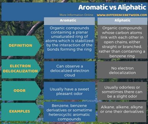 Difference Between Aromatic And Aliphatic Compare The Difference Between Similar Terms