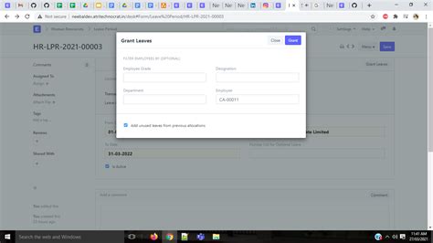 Carry Forward Leaves Issue · Issue 25039 · Frappeerpnext · Github