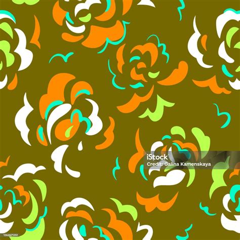 장식 꽃 머리로 만든 매끄러운 패턴 추상 브러시 스트로크 아트 배경 꽃 식물 질감을 형성하는 곡선 물결 모양 직물 섬유 패션 디자인에 적합합니다 곡선에 대한 스톡 벡터 아트