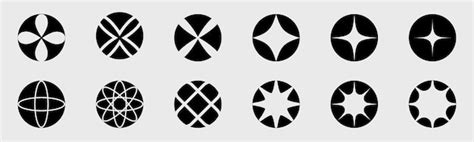 디자인을위한 레트로 미래 요소 미니멀리스트 기하학적 요소 프레임 영감 야만적 프리미엄 벡터