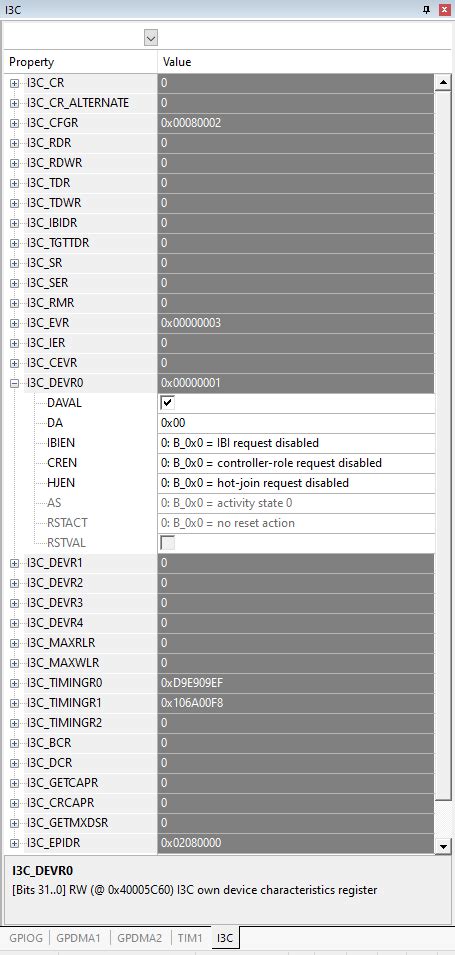 Stm32h563 I3c Sda Line Driven Low By A Target Caus