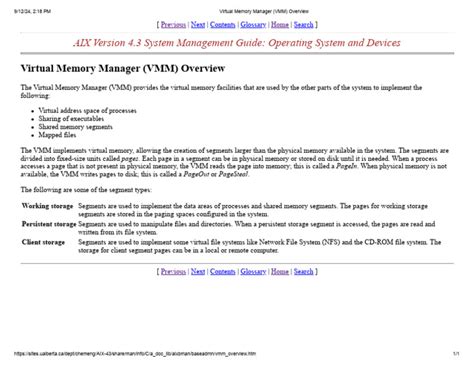 Virtual Memory Manager Vmm Overview Pdf