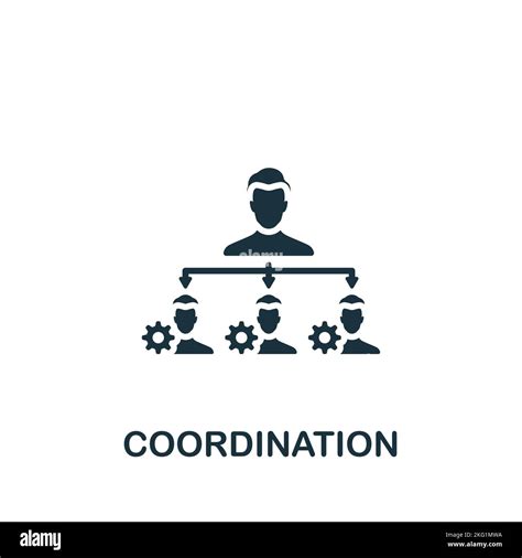 Coordination Icon Monochrome Simple Project Planning Icon For
