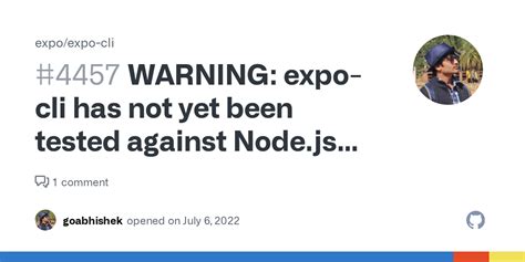Warning Expo Cli Has Not Yet Been Tested Against Nodejs V1840