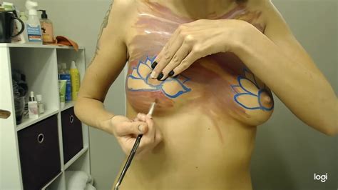 My First Time Body Paiting With Gentle Touch And Romantic Music Free