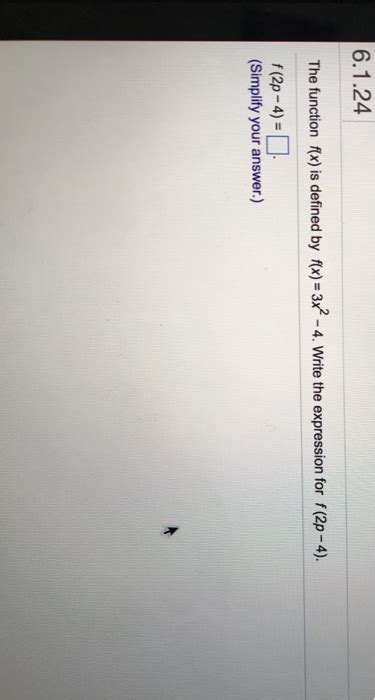 Solved 6124 The Function Fix Is Defined By Nx 3x2 4