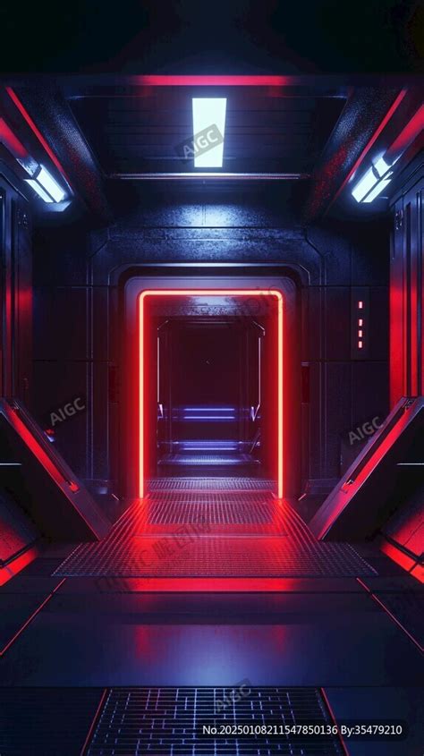 Ai创作图红色科技风 科技风红色 科幻门廊 科幻走廊 科技感走廊 宇宙飞船走廊 科幻走道 赛博朋克风格迎宾区 红黑色科技kv 科幻装修 红色酷炫科技创新 科幻回廊 红色高端科技 红色科技大气