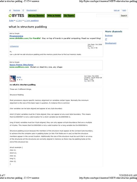 Pdf What Is Structure Padding Dokumentips