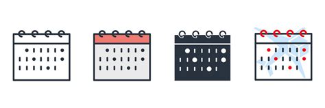 Calendar Icon Logo Vector Illustration Calendar Symbol Template For