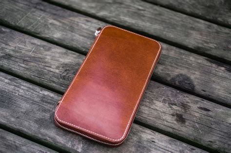 Leather Zippered Hobonichi Weeks Mega Cover Brown Galen Leather