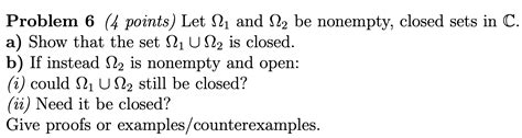 Solved Problem 6 4 points Let Ω1 and Ω2 be nonempty Chegg com