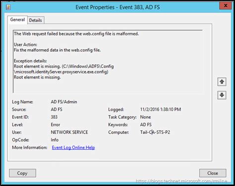 Web Application Proxy Service Not Starting Due To Malformed
